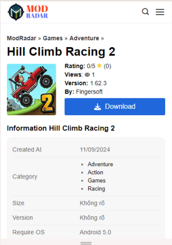 Download Hill Climb Racing 2 Mod Apk (Diamond, Fuel) v1.62.3