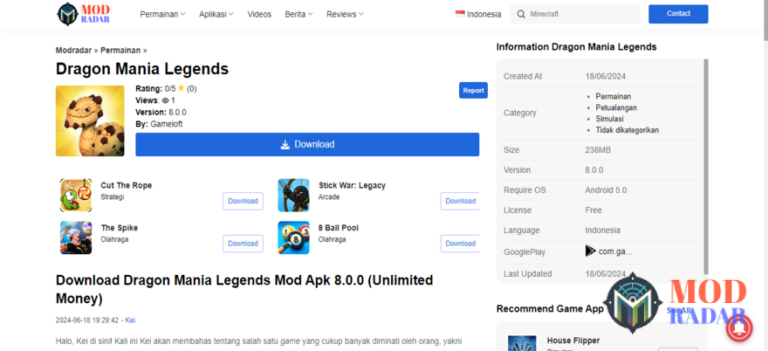 Download Dragon Mania Legends Mod Apk 8.0.0 (Unlimited Money)