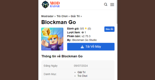 Tải Hack Blockman Go Mod Apk v2.112.2 (Vô Hạn Tiền)