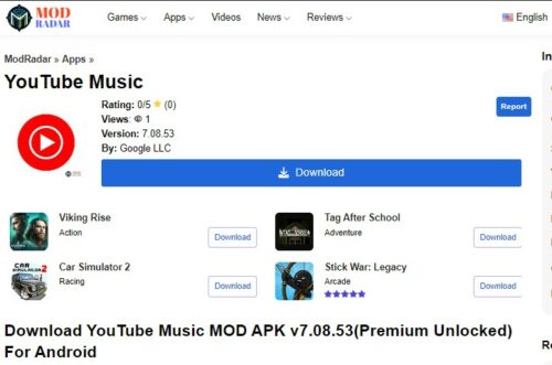 Download YouTube Music MOD APK v7.08.53(Premium Unlocked) For Android