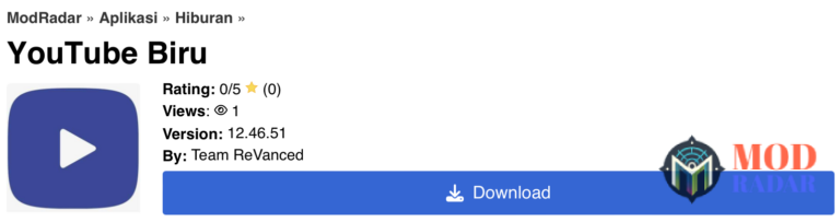 Download YouTube Biru APK Versi 20.44.37 Terbaru