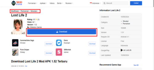 Download Lost Life 2 Mod APK 1.52 Terbaru
