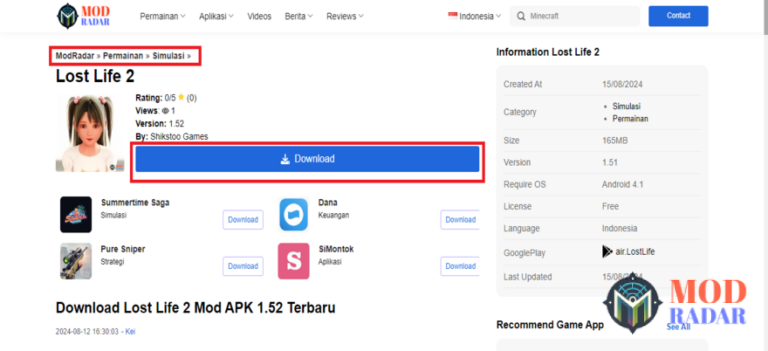 Download Lost Life 2 Mod APK 1.52 Terbaru