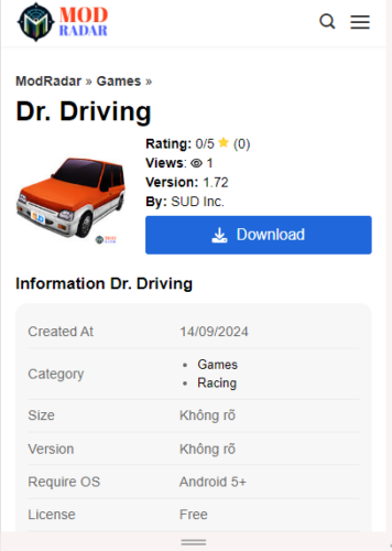 Download Dr Driving Mod Apk V1.72 (Unlimited Money)