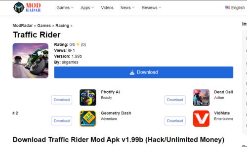 Download Traffic Rider Mod Apk v1.99b (Hack/Unlimited Money)