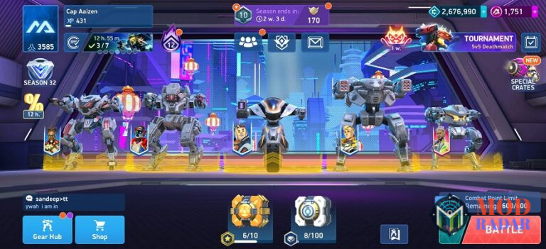 Download Mech Arena Mod APK (Hack, Unlimited Money and Gems) v3.270.00